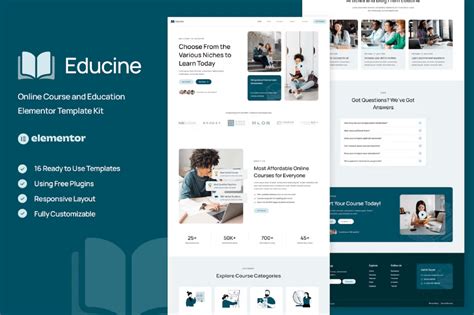 Educine Online Course And Education Elementor Template Kit