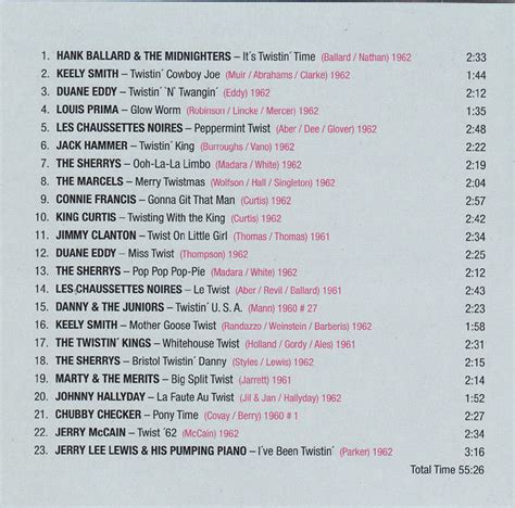 Various Twist Around The World Early 60s Twist Hits Cd9