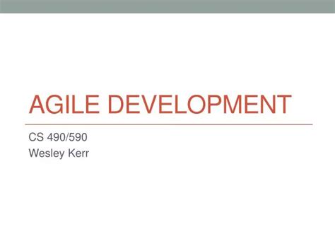 PPT Agile Development PowerPoint Presentation Free Download ID 1967489