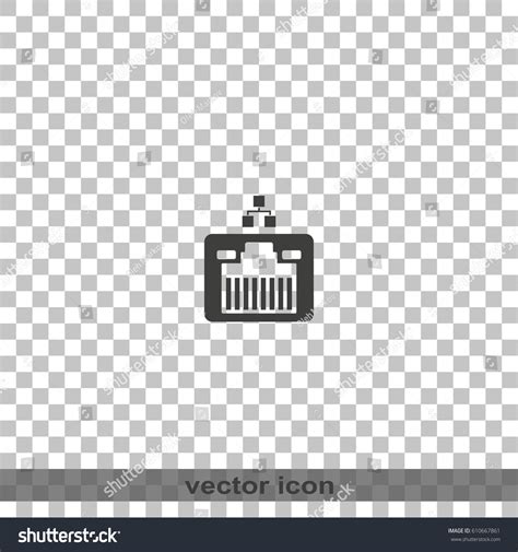 Network Socket Icon Lan Illustration Network Stock Vector Royalty Free 610667861 Shutterstock