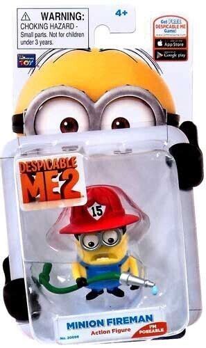 Despicable Me 2 Minion Fireman With Hose 225 Action Figure Thinkway