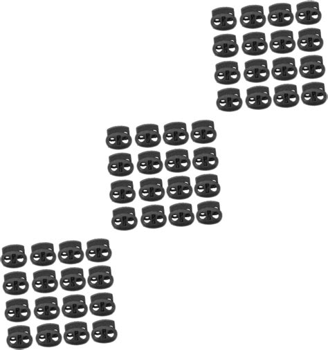 600 Pcs Spring Buckle Drawstring Buckle Double Hole Spring Ends Plastic Cord Lock Stopper Cord