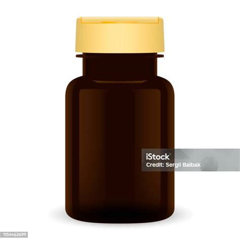 갈색 플라스틱 알 약 병입니다 3d 의료 패키지 수 있습니다 0명에 대한 스톡 벡터 아트 및 기타 이미지 0명 개념 건강관리와 의술 Istock