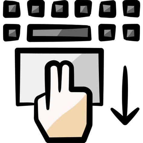 Touchpad Trackpad Laptop Scroll Down Middle Click Scroll Icon