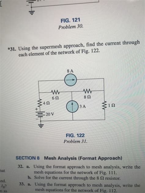 Solved FIG Problem Using The Supermesh Chegg