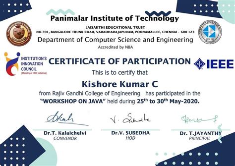 kishore kumar on linkedin workshop on java