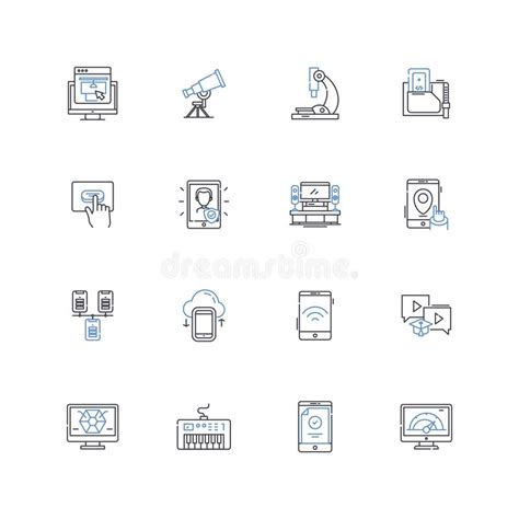 Systems Line Icons Collection Integration Efficiency Functionality Optimization Automation