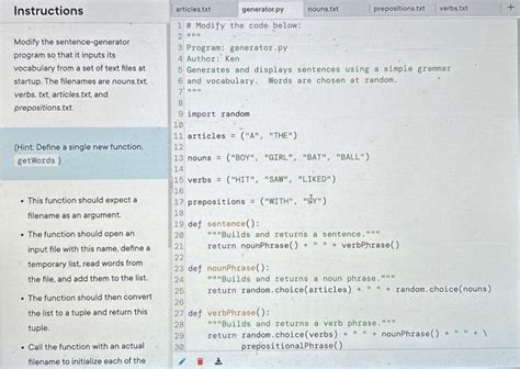 Solved Instructions Chegg