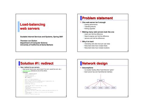 Load Balancing Web Servers Load Balancing Web Servers Ppt