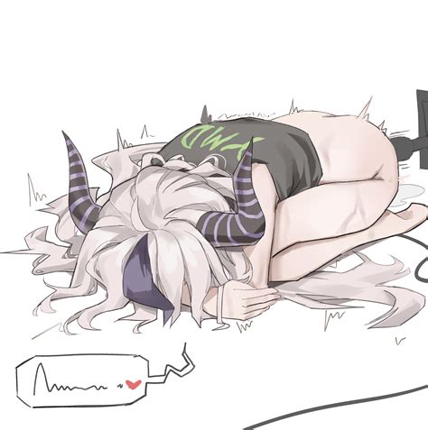 Scarlet Wv0102 La Darknesss Hololive Absurdres Highres 1girl Ass Black Horns Grey