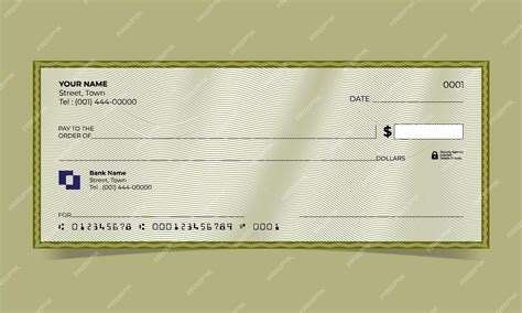 백지 수표 은행 수표 디자인 벡터 형식 프리미엄 벡터