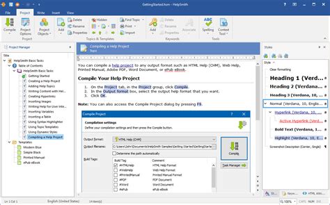 help file creation checklist
