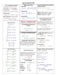Ap Calculus Bc Cheat Sheet Download Printable PDF Templateroller