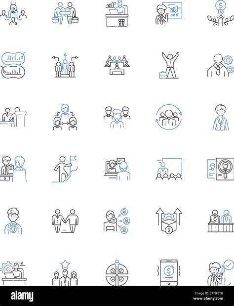 Team And Collaboration Line Icons Collection Synergy Unity