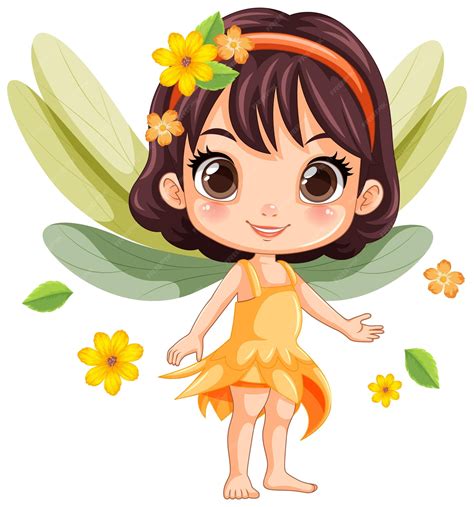 Premium Vector Cute Fantasy Fairy Cartoon Character