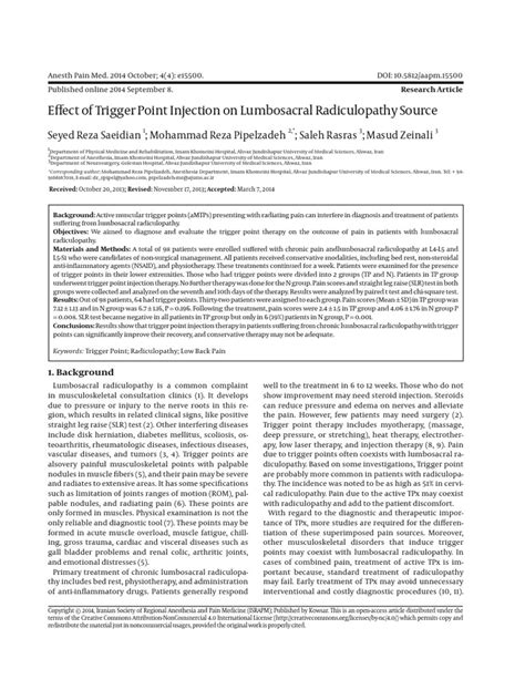 Lumbar Trigger Points Pdf Myofascial Trigger Point Physical Therapy