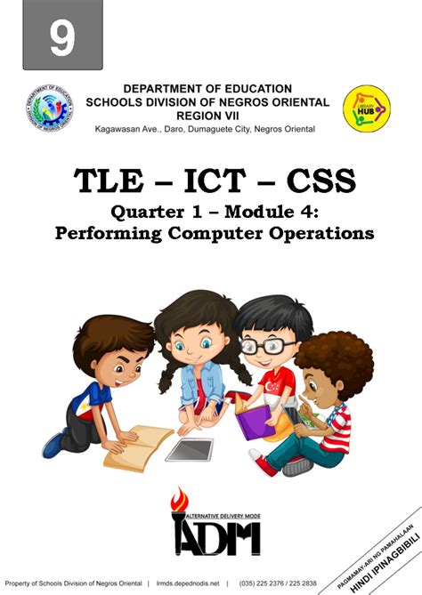Tle9 Q1 W4 Css Tle 9 Q1 Module For Week 4 9 Tle Ict Css Quarter 1 Module 4 Performing