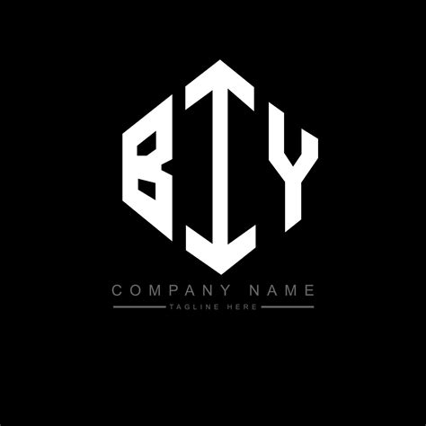 Biy Letter Logo Design With Polygon Shape Biy Polygon And Cube Shape Logo Design Biy Hexagon
