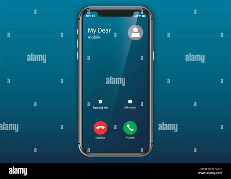 Vector Design Of Iphone X Incoming Call Interface Stock Vector Image And Art Alamy