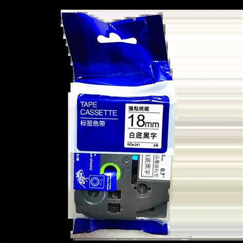 1pcs Tape Label Cassette Compatible Tze Wze 241 Laminated Tape 18mmx8m