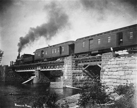 Cpr Canadian Pacific Railway Passenger Train Crossing Mississippi
