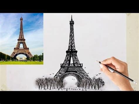 How To Draw Eiffel Tower France Step By Step Drawing Part Asad Afridi Arts Step By