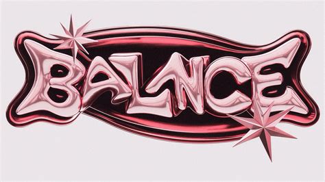 Balance Typography Logo Design 3d Logo Design Typography Graphic