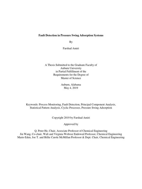 Fault Detection In Pressure Swing Adsorption Systems Farshad Amiri Download Free Pdf