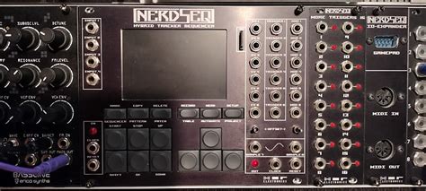 Nerdseq Black Aluminium Front Eurorack Sequencer With Trigger Reverb