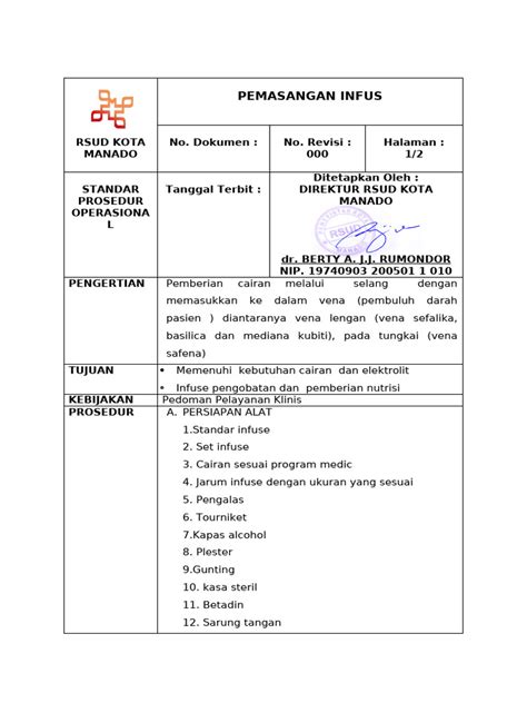 Fix Spo Pemasangan Infus Pdf