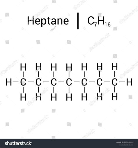 Chemical Structure Heptane C7h16 Stock Vector Royalty Free 2153283399