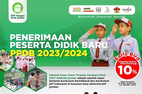 Ppdb Sdit Harum Jember Tahun Ajaran 2022 2023 Sdit Harapan Umat