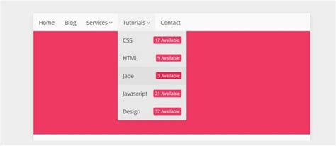 15 Drop Down Navigation Menu Html Code Demo