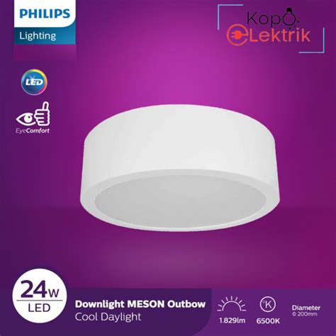 Jual Lampu Led Downlight Philips Watt Bulat Outbow Putih Meson Tempel Shopee Indonesia