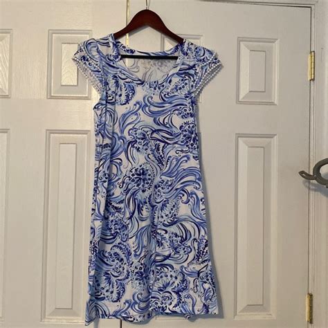Lilly Pulitzer Dresses Lilly Pulitzer Blue And White Cotton Dress