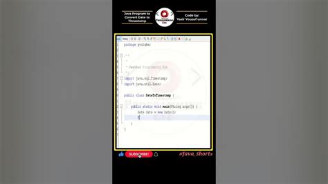 Java Program To Convert Date To Timestamp Short Youtube