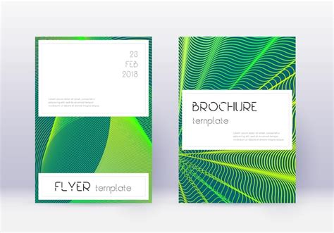Premium Vector Stylish Cover Design Template Set Green Abstract