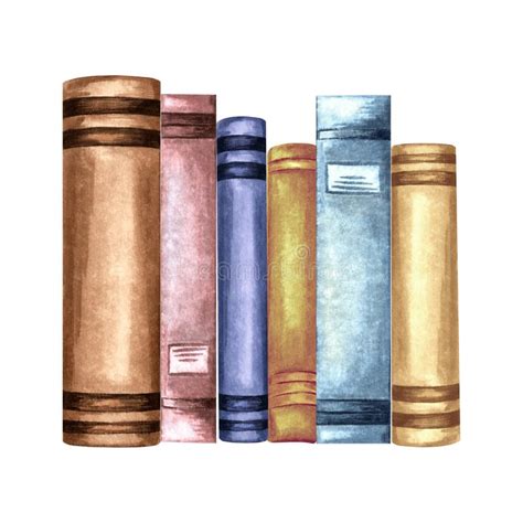 Books In Vintage Bindings Lined Up Horizontally Composition With Old