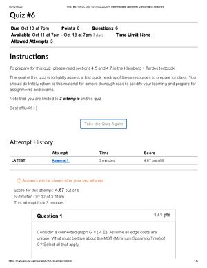 Worksheet 1 For Cpsc 320 CPSC 320 Steps In Algorithm Design And