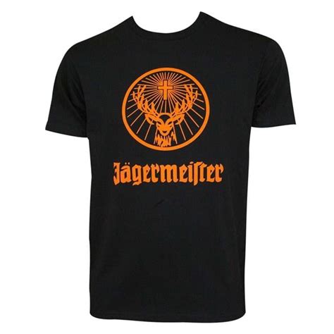 Jagermeister Jagermeister Orange Logo Mens Black T Shirt Extra Large