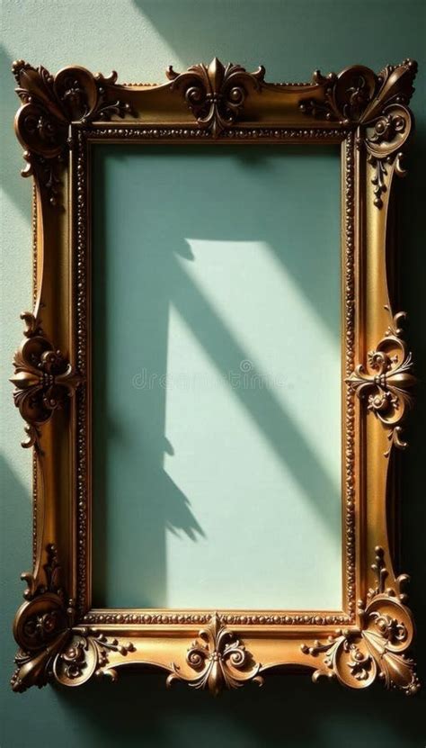 Intricate Gilded Frame Ornate Details Antique Charm Still Life Gold
