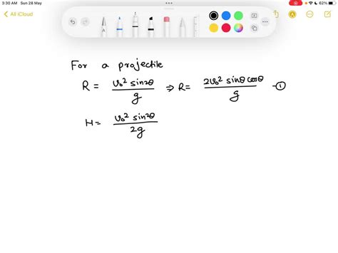 solved q1 a projectile is fired in such a way that its horizontal