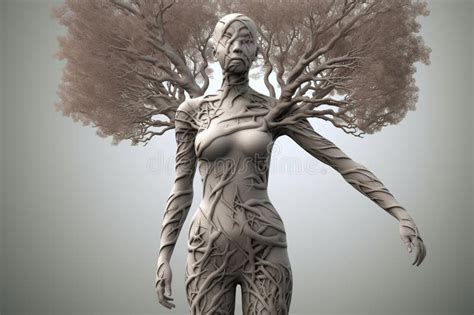 Woman Body And Tree Silhouettes Generative AI Stock Illustration Illustration Of Woman Dark
