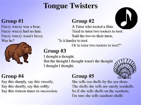 Tongue Twisters With L