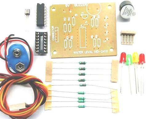 Four LED Water Level Indicator With Buzzer DIY Kit