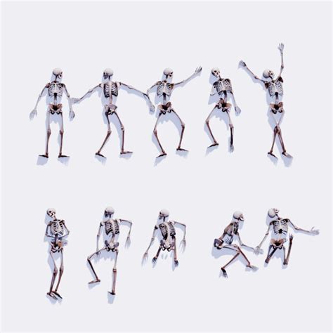 D Low Poly Human Skeleton Posed Studio Ochi