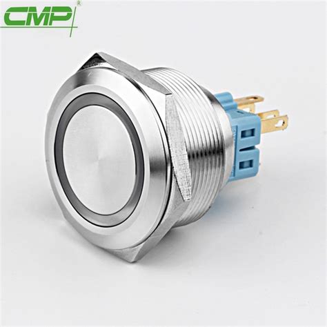 CMP Mm Ring Illuminated Push Button Switch With V Waterproof Car LED Mm Switch And On