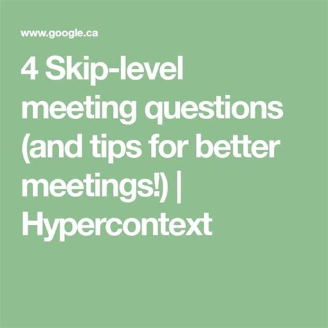 Skip Level Meeting Template Content Calendar Template