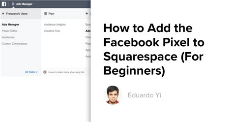 how to add the facebook pixel to squarespace for beginners