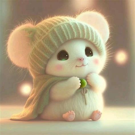 Cute Small Mouse In Winter Attire